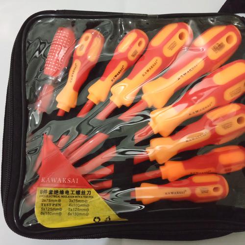 Jual Obeng listrik set 8 pcs plus minus tespen obeng set - Jakarta ...