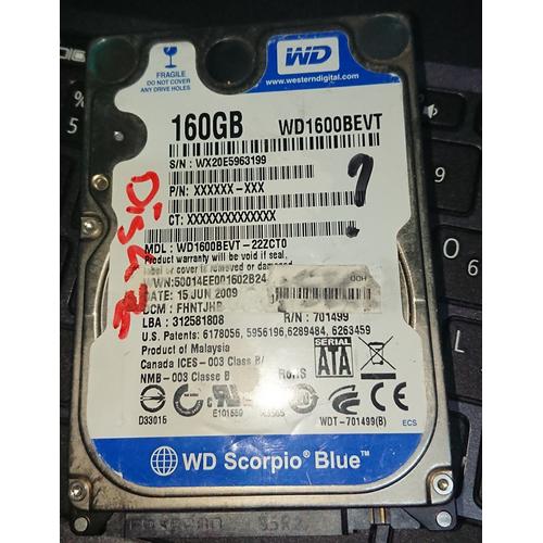 Jual D2 - WD Blue 160 GB WD1600BEVT BAD !! khusus Buat kanibalan - Kota ...