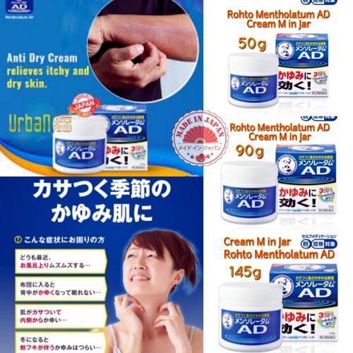 Jual Rohto Mentholatum AD Cream M in Jar 50 or 90 or 145g - Original ...