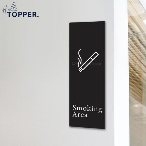 Jual Sign Board Smoking Area Acrylic UV Print Potrait - Hitam - Jakarta ...