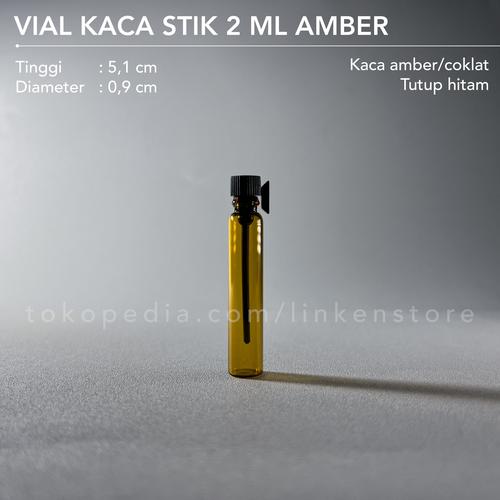 Jual Vial AMBER 2ml Botol Tester Sample Parfum Kaca model Stik ...