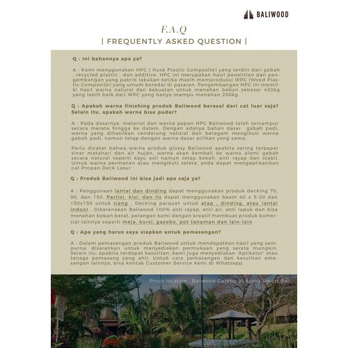 Jual baliwood wpc grade terbaik, diatas kayu jati ulin vinyl pvc ...