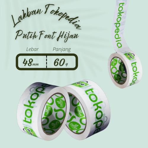 Jual LAKBAN CORTAPE TOKOPEDIA PUTIH 48x60Y - ISOLASI SELOTIP TOKPED ...