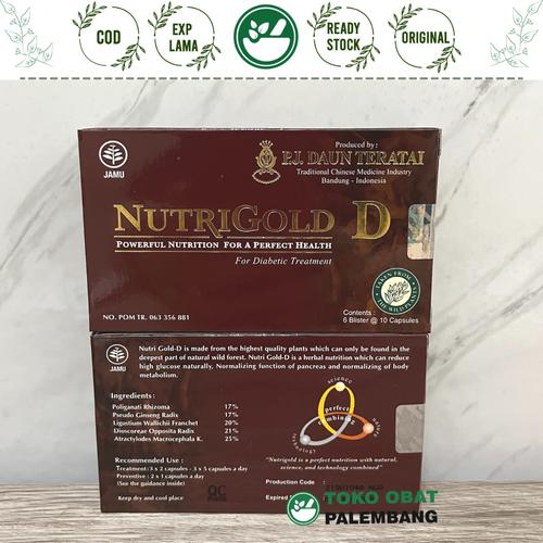 Jual NUTRIGOLD D 60 KAPSUL OBAT DIABETES NUTRIGOLD-D DAUN TERATAI NUTRI ...