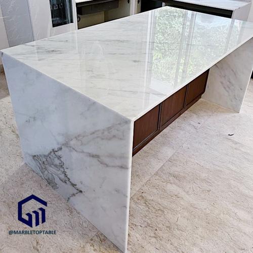 Jual Meja Island Dapur Marmer / Granit / Kitchen set / Meja Makan Putih ...