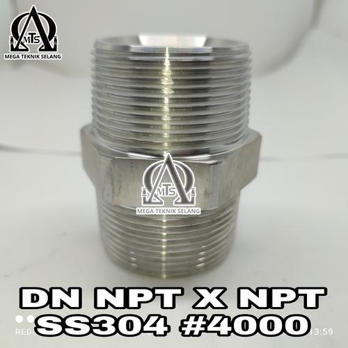 Jual Double Nepel 1 1/2" NPT X NPT SS304 #4000 Double Nipple 1 1/2 MB X MB - Jakarta Pusat ...