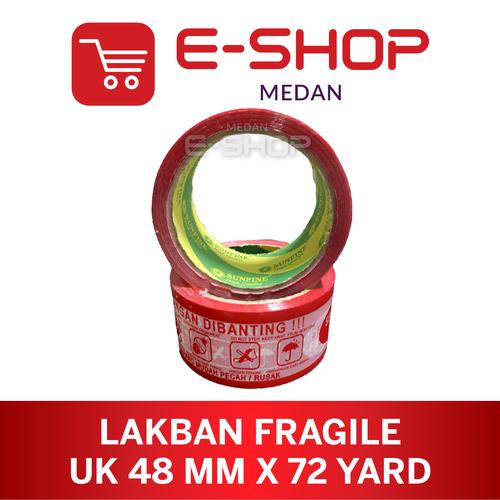Jual Lakban Fragile Isolasi selasiban JANGAN DIBANTING BARANG MUDAH ...