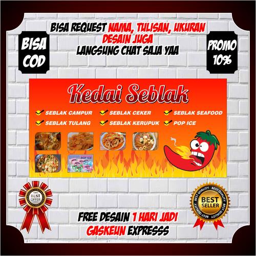 Jual Spanduk Banner Warung Seblak Spanduk Seblak / Spanduk Warung ...