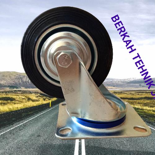 Jual roda trolly 6 inch karet/roda 6 inch hidup trolly /pcs - Jakarta ...