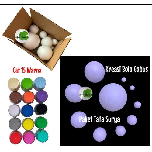 Jual Paket Tata Surya Planet Matahari 10 pcs + CAT Styrofoam 15 warna ...
