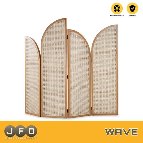 Jual Sketsel Rotan Murah Sekat Ruang Aesthetic Wave Room Divider ...