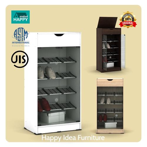 Jual Happy Idea - Rak Sepatu Minimalis Elegan Pintu Kaca Murah Alba SR ...