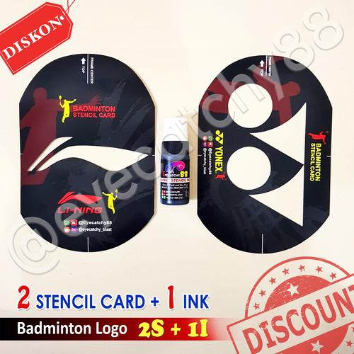 Jual black Logo - Stencil Card Badminton/ Logo Raket/ Cetakan Raket ...