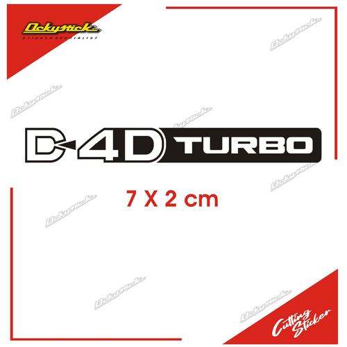 Jual cutting sticker D4D TURBO 7 x 2 cm stiker mobil - Jakarta Pusat ...