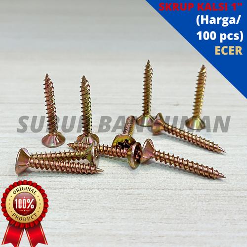 Jual 100 Pcs Skrup Grc Kuning 6 x 1" Panjang ± 2,5 Cm Sekrup Kalsi ...