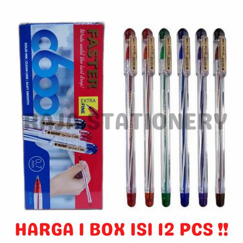 Jual PEN FASTER C600 BALL PEN 0.7mm PEN PULPEN FASTER BOLPOIN [12PCS ...