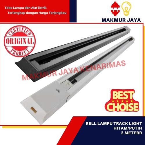 Jual RELL LAMPU TRACK SOROT 2M METER TRACK LIGHT 2 M PUTIH HITAM ...