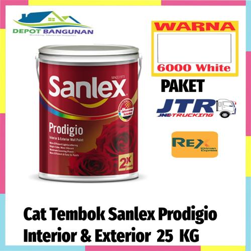 Jual Cat Plafon Gipsum Cat Tembok Sanlex Prodigio White 6000 25 KG ...