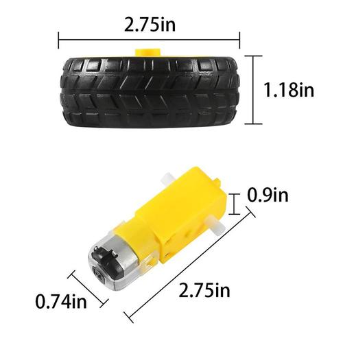 Jual Motor DC GearBox Kuning + Roda Smart Car Arduino - Kab. Sleman ...