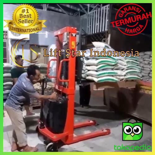 Jual hand lift electric 1.5 Ton / 1.6M / palet / stacker elektrik ...