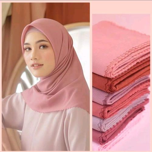 Jual Kerudung segi empat lasercut / hijab bella square lasercut - DENIM ...
