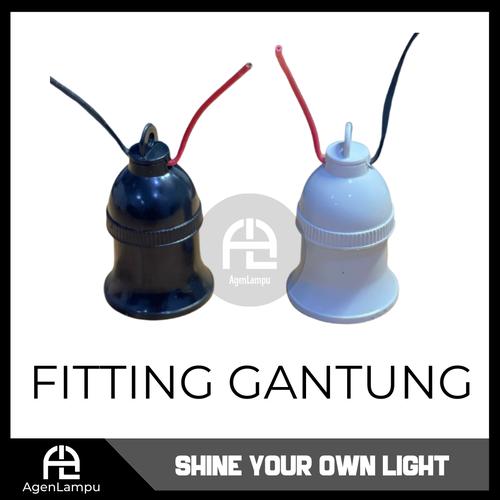 Jual Fitting Lampu Gantung E27 Fitting Gantung HITAM / PUTIH - White ...