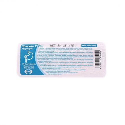 Jual STROCAIN P 400 MG 10 TABLET / OBAT SAKIT MAAG / STROCAIN POLYMIGEL ...
