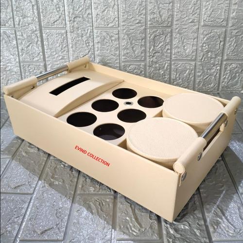 Jual Tempat Aqua Gelas 3 In 1 Isi 6 Cup + Tempat Tisu Meja + Toples ...