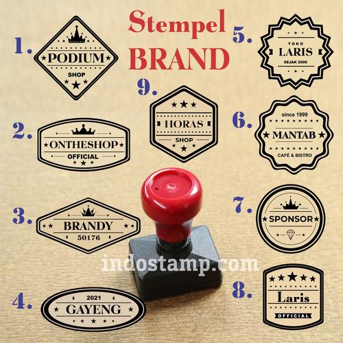 Jual stempel toko classic 2 desain logo brand vintage retro flash ...