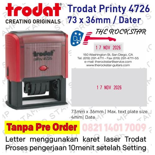 Jual Stempel Custom Text Otomatis Trodat 4726/Self Ink Trodat 4726 ...