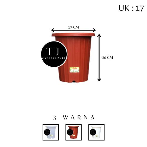 Jual Pot Yogap Bulat (YPT) Uk 17 Warna Bening Transparan Merah Bata ...