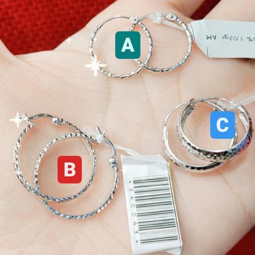 Jual Anting mas putih 75% anting Solitaire emas mas asli - model A ...