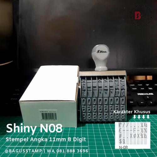 Jual Stempel Manual Angka 8 Digit 11mm 11 mm Shiny N 08 / N-08 ...