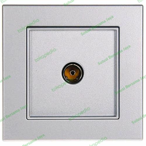 Jual Stop Kontak TV Antena Socket Outlet TV Broco Plano Series E183 Silver - Jakarta Pusat ...