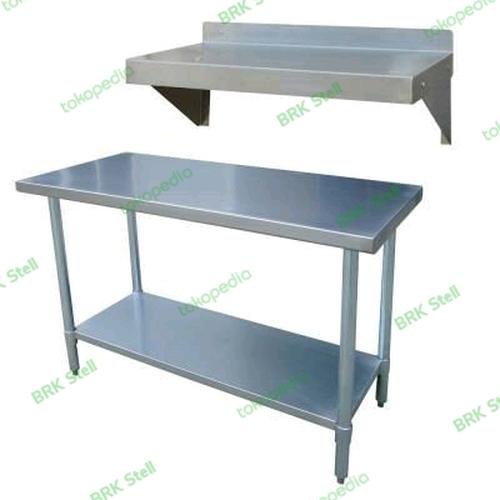 Jual meja rak stainles . rak dinding dapur restoran 1 set - Jakarta ...