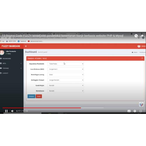 Jual New Source FUZZY MAMDANI pendeteksi kerentanan banjir php mysql - Kota Bekasi - Priojava ...