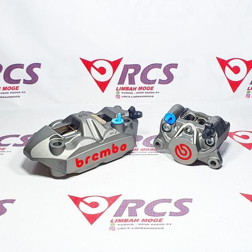 Jual Paket Kaliper Brembo Kawasa ZX25R Brembo M4 108mm + P2 Red logo - Grey - Jakarta Timur ...