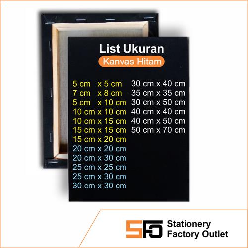 Jual Kanvas Hitam 40 x 40 cm - Black Canvas Spanram - Kota Semarang ...