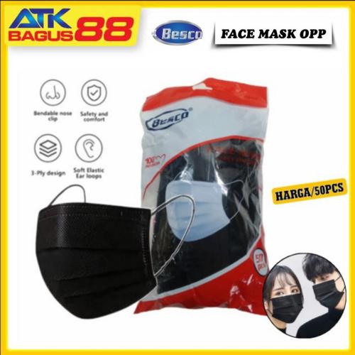Jual MASKER MEDIS OPP HITAM/FACE MASK MASKER MURAH ISI 50 PCS - Jakarta ...