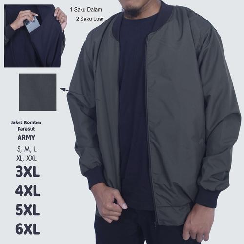 Jual Jaket Bomber Motor Parasut Pria Jumbo Parasit Big Size - Army, M ...