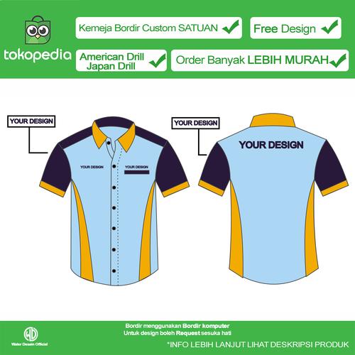 Jual Kemeja Custom Satuan - Kemeja Bordir Custom - Kemeja PDL Custom ...