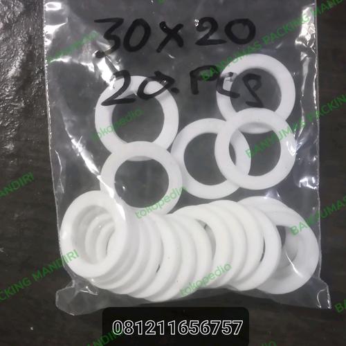 Jual ring ptfe% teflon tahan panas dan kimia size 30x20x3mm - Jakarta ...