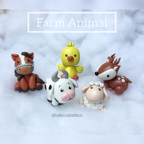 Jual Cake Topper Hiasan Binatang Farm Animal Sapi/Rusa/Bebek/Anjing ...