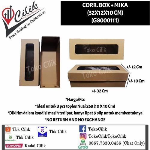 Jual corrugated+box+tali+box+kemasan+32 X 12 X 10 cm+hamper+toples+kue ...