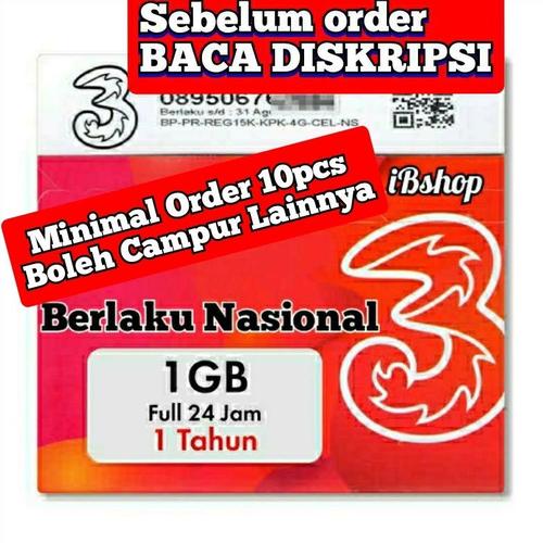 Jual KARTU PERDANA 3/ TRI / THREE AON 1GB 1TAHUN NASIONAL - Jakarta ...