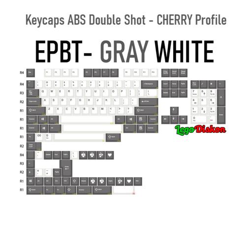 Jual EPBT GRAY WHITE - EnjoyPBT Keycaps ABS Double Shot Cherry Profile ...