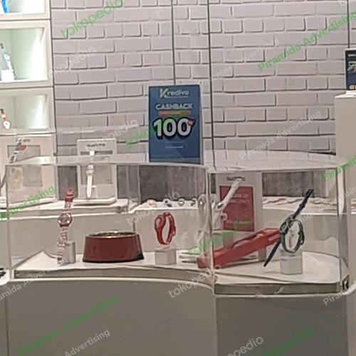 Jual rak display akrilik acrylic box lengkung pojok corner - Kota ...