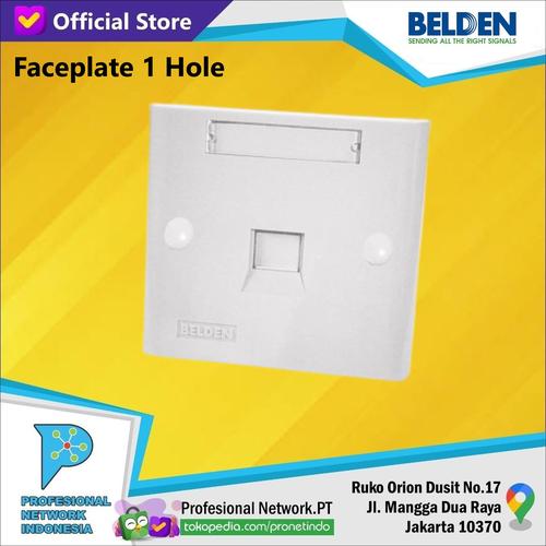 Jual BELDEN Faceplate Single Port / face plate belden - +MJ CAT6,Outbow ...