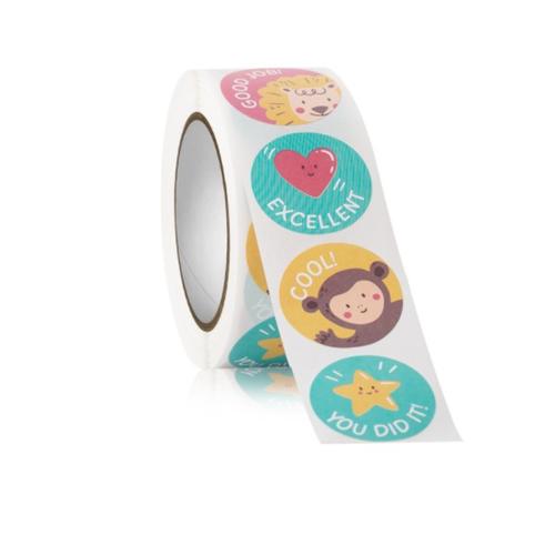 Jual (Isi 500) Stiker Sticker Setiker Roll Good Job Awesome Cool ...