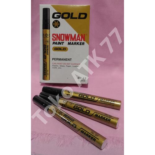 Jual Spidol Permanent Paint Marker Emas Gold White Putih Silver Perak ...